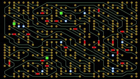 High Quality Circuit Board Animation Lines Stock Footage Video (100% ...