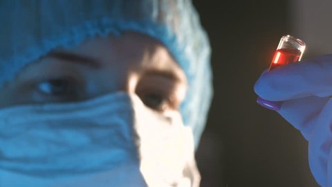 Doctor Drawing Solution Drug Phial Vaccine Stock Footage Video (100% ...