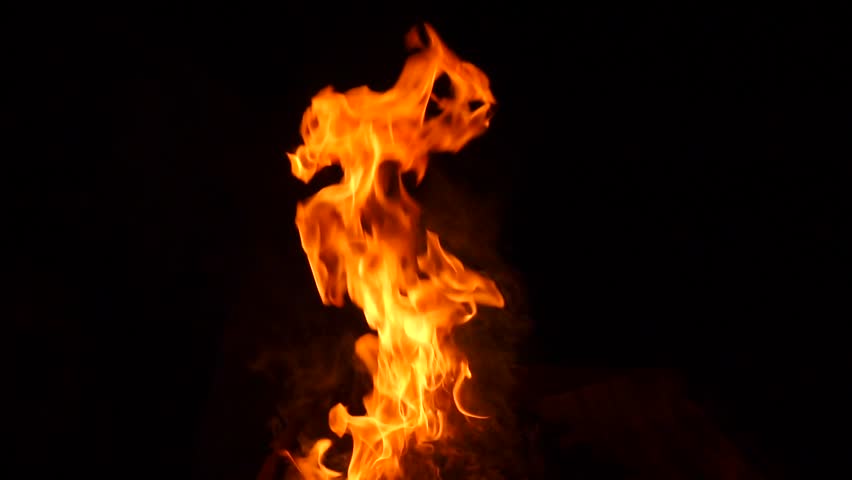 barbecue fire bonfire prior becoming amber Stock Footage Video (100% ...