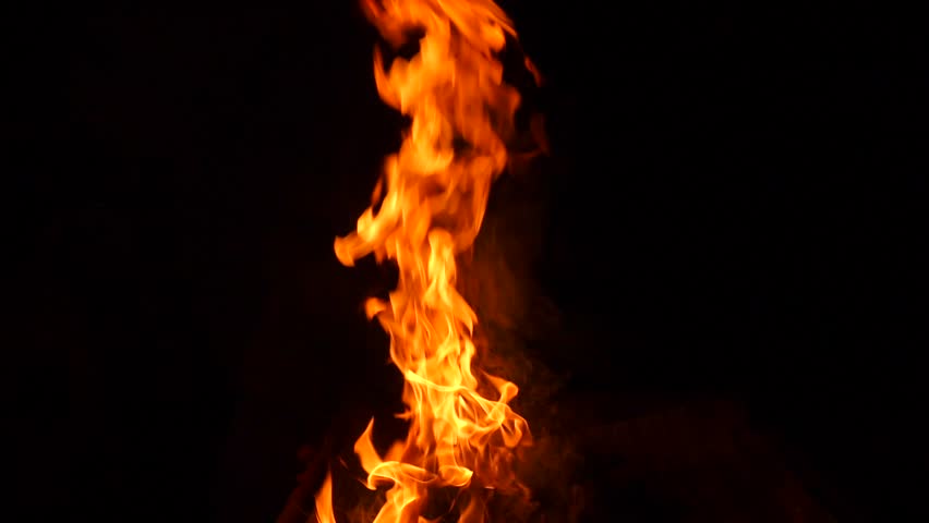 barbecue fire bonfire prior becoming amber Stock Footage Video (100% ...