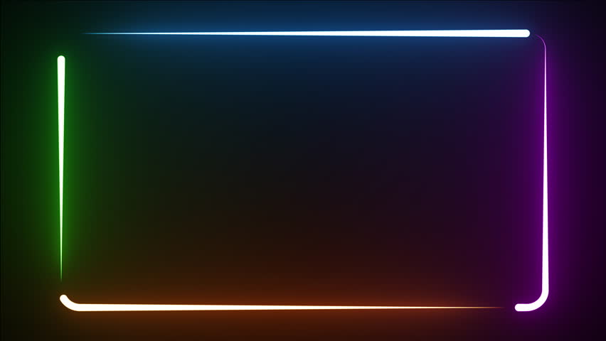 Neon Glow Frame Background Stock Footage Video (100% Royalty-free ...