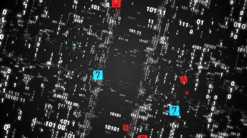 Digital Fly Binary Code Background Loop Stock Footage Video (100% Royalty-free) 1027066784 ...