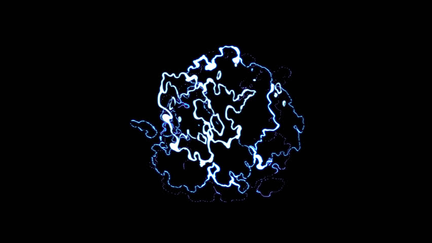 Electric Discharge Cartoon Animation. Lightning Stock Footage Video ...