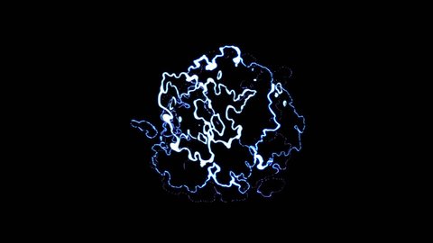 Electric Discharge Cartoon Animation Lightning Explosion Stock Footage ...
