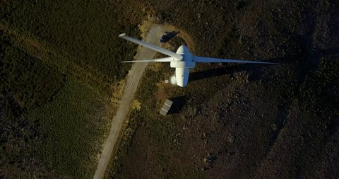 Wind Turbine Tower Rotating Wind Top Stock Footage Video (100% Royalty ...