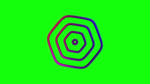 Hexagon Abstract Background On Green Screen Stock Footage Video (100% ...