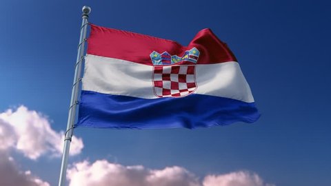 Flag Croatia Hr 4k Loop Stock Footage Video (100% Royalty-free ...