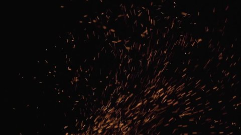 Realistic Fire Sparks Particles Stock Footage Video (100% Royalty-free ...