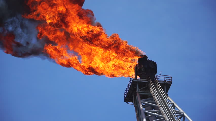 oil gas slow motion flare bottom Stock Footage Video (100% Royalty-free ...