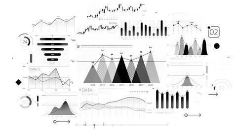 Collection Colorful Charts Diagrams Graphs Plots Stock Vector (Royalty ...