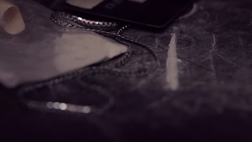 snorting line cocaine powder through paper Stock Footage Video (100% ...