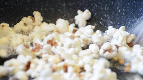 Popcorn Boiled Hot Boiling Vegetable Oil Stock Footage Video (100% ...