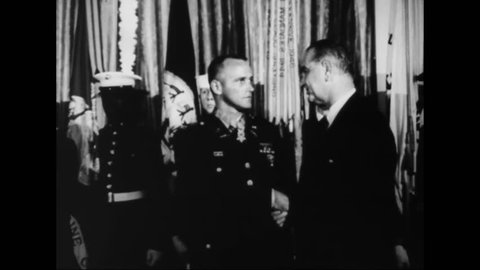 Circa 1964 President Johnson Awards Captain Stock Footage Video (100% ...