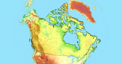 11 Topographic map of canada Stock Video Footage - 4K and HD Video ...