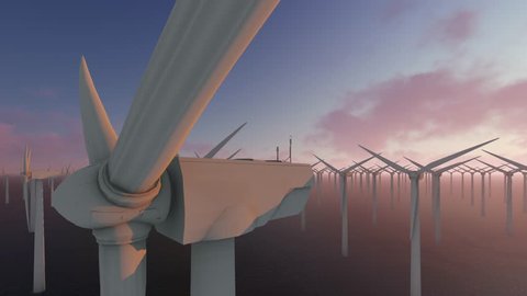 Power Generation By Wind Turbines 4k Stock Footage Video (100% Royalty ...