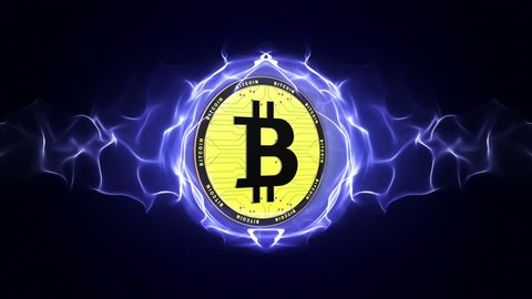 Bitcoin Cryptocurrency Coins Animation Background Rendering Stock ...