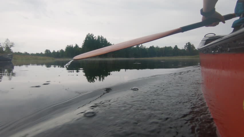 Rowing a Canoe down the scenic river image - Free stock photo - Public ...