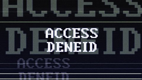 Access Denied Glitch Text Animation Rendering Stock Footage Video (100% ...