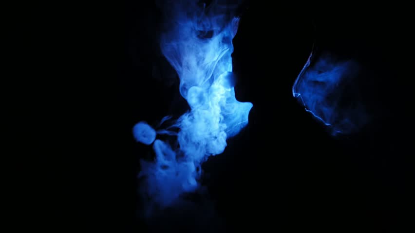 Silhouette of Vaping Man in Stock Footage Video (100% Royalty-free ...