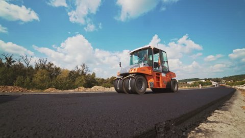 Construction Site Laying New Asphalt Road Stock Photo 1679316820 ...