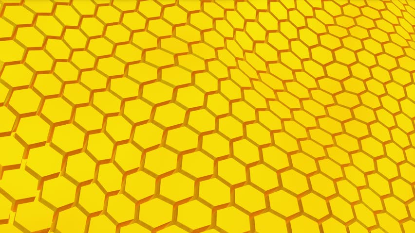 honeycomb animated waving hexagonal pattern Stock Footage Video (100% ...