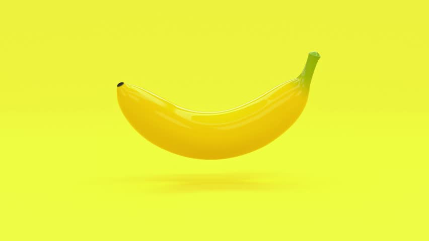 Yellow Abstract Banana Cartoon Style Stock Footage Video (100% Royalty ...