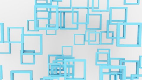 Abstract Background 3d Color Squares Shapes Stock Footage Video (100% ...