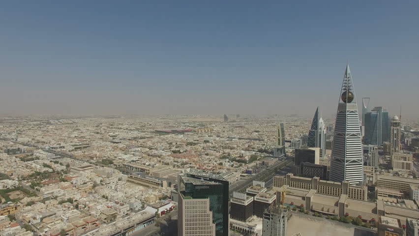aerial view riyadh downtown saudi arabia Stock Footage Video (100% ...