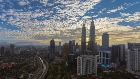 Aerial Morning View Kuala Lumpur City Stock Footage Video (100% Royalty ...