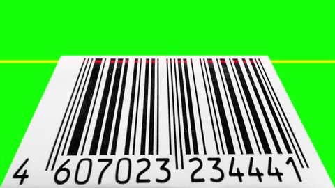 Close Barcode Scanning Animation On White Stock Footage Video (100% ...