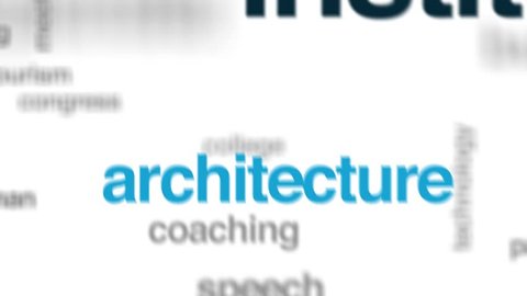 Institute Word Cloud Kinetic Typography Stock Footage Video (100% ...