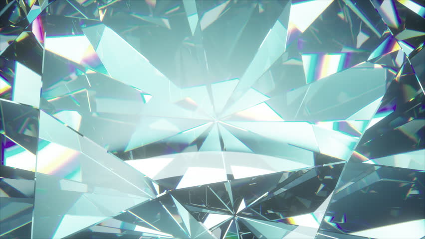 Beautiful Slowly Rotating Diamond. Seamless Stock Footage Video (100% ...