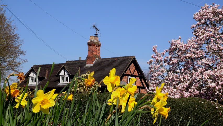 English Country Cottage in the Stock Footage Video (100% Royalty-free ...