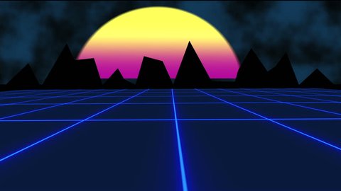 Side View Beautiful Blue Retro 80s Stock Footage Video (100% Royalty ...