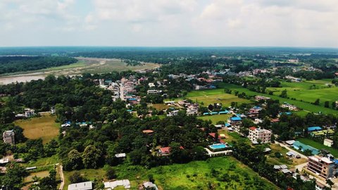 Drone View Chitwan National Park Resorts Stock Footage Video (100% ...