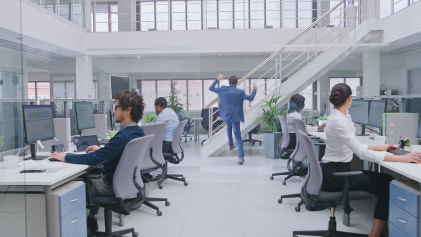 young cheerful handsome business manager wearing Stock Footage Video ...