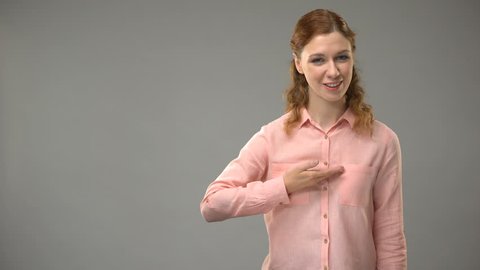 Deaf Woman Saying Miss You Sign Stock Footage Video (100% Royalty-free ...