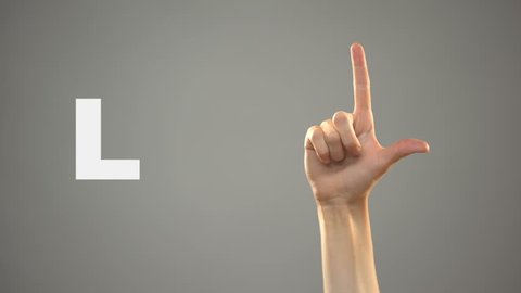 Letter R Sign Language Hand On Stock Footage Video (100% Royalty-free ...