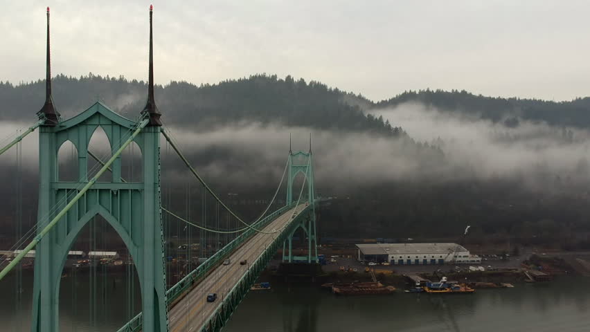 Autumn landscape and Bridge in Oregon image - Free stock photo - Public ...