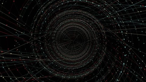 Seamless Abstract 4k Complex Particle Tunnel Stock Footage Video (100% ...
