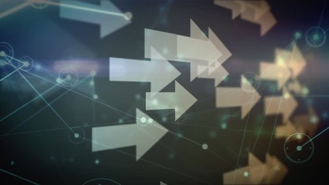 Digitally Generated Animation Arrows Pointing Right Stock Footage Video ...