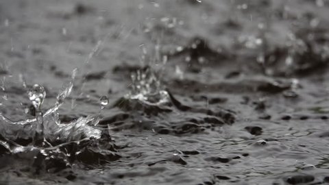 Raindrop Roof Splashing Flood Crown Formed Stock Footage Video (100% ...