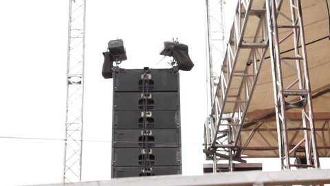 Different Parts Outdoor Concert Presentation Stage Stock Footage Video ...