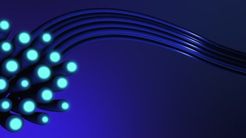 Fiber Cables Animation Concept Modern Technology Stock Footage Video ...