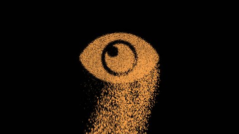 Symbol Eye Appears Crumbling Sand Crumbles Stock Footage Video (100% ...