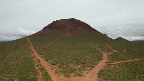 Panning Around Butte Formation On Rainy Stock Footage Video (100% ...