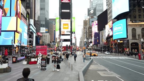 time lapse times square daytime Stock Footage Video (100% Royalty-free ...