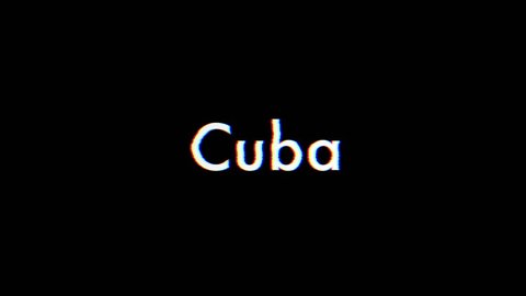 Cuba Title Animation Glitch Effect Stock Footage Video (100% Royalty ...