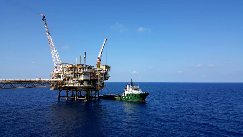 baku oil rocks - platform Stock Footage Video (100% Royalty-free ...