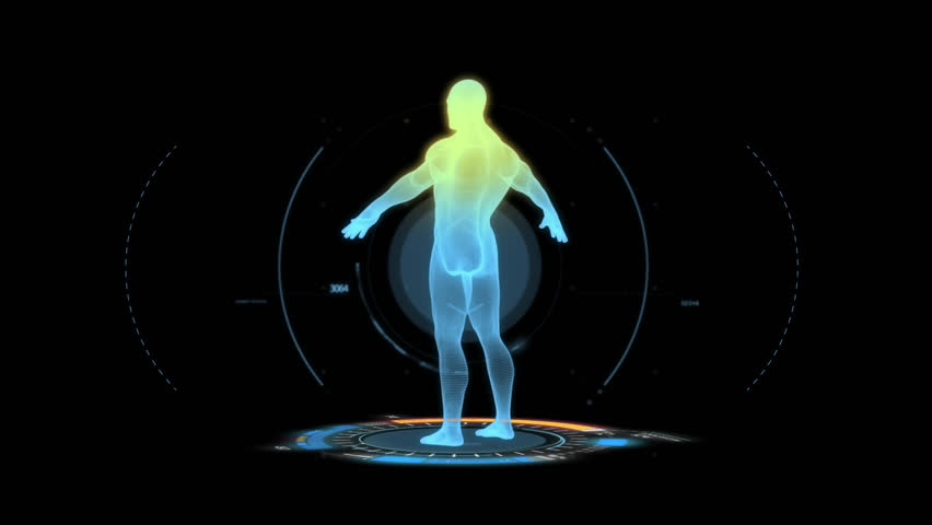 transparent video animation human body scan Stock Footage Video (100% ...